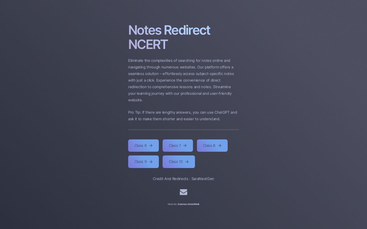 Notes Redirect NCERT